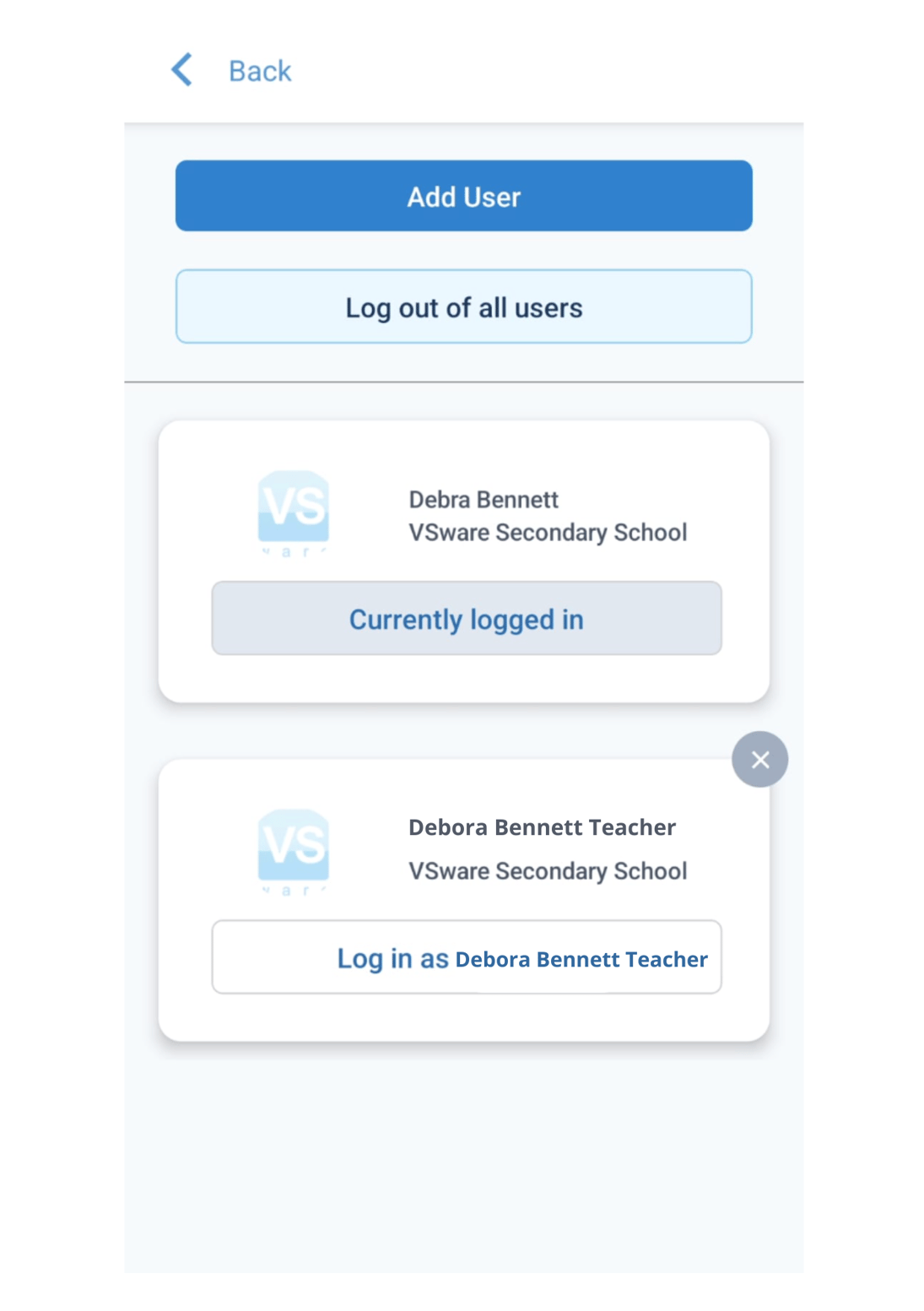 Parent App - Multi-Account Login