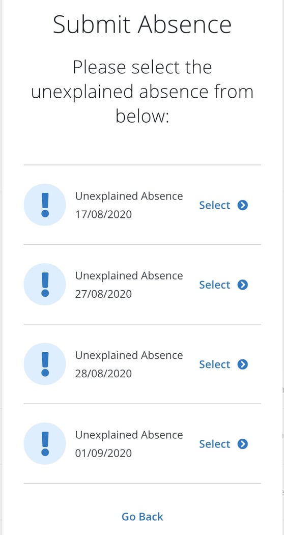 Parent App - Submit an Absence Request
