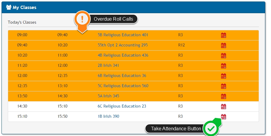 Marking attendance