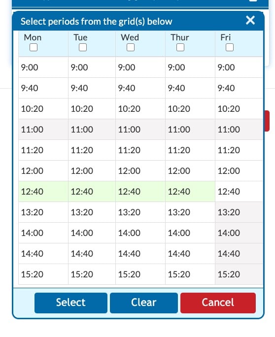 Staggered Breaks - Timetable Construction