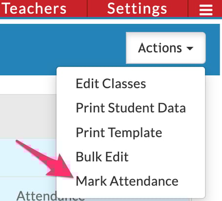 Marking a mixed group of students as late for the AM