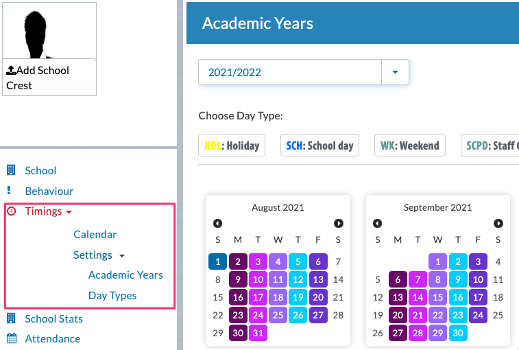 Timings Configuring The Academic Year And Calendar Timings Configuring The Academic Year And Calendar